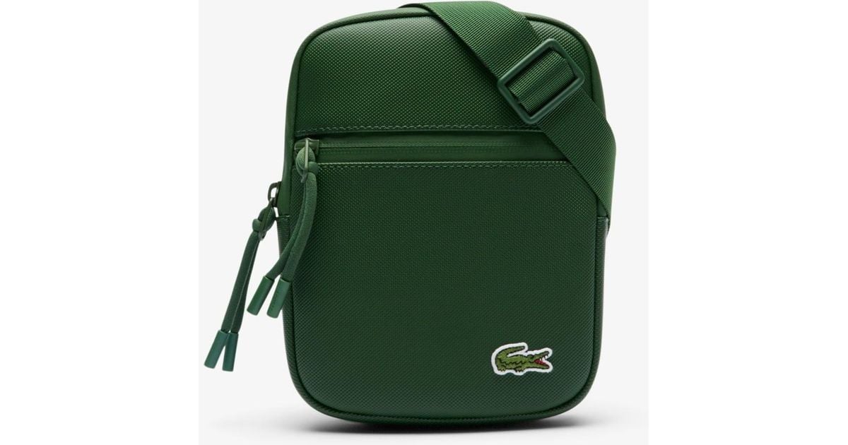 Lacoste Small Lcst Slimline Satchel in Green for Men | Lyst