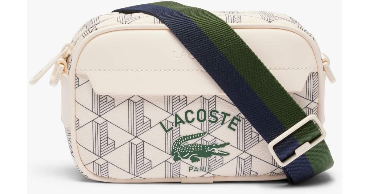Lacoste Small The Blend Travel Reporter Bag in Natural | Lyst