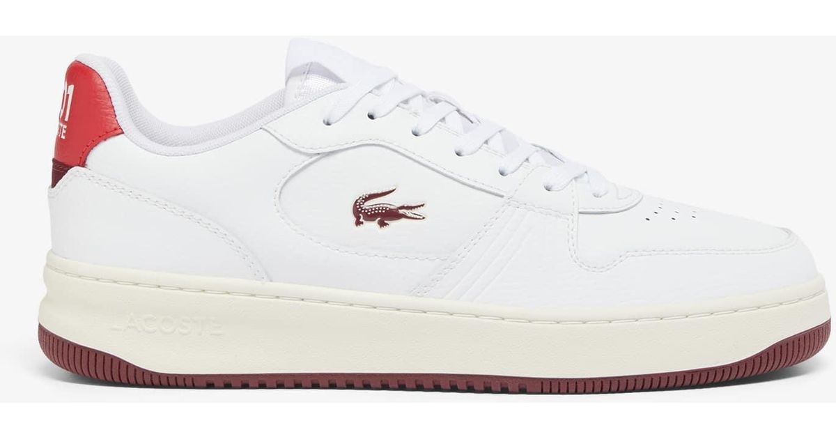 Lacoste L001 Set Leather Sneakers in White for Men | Lyst