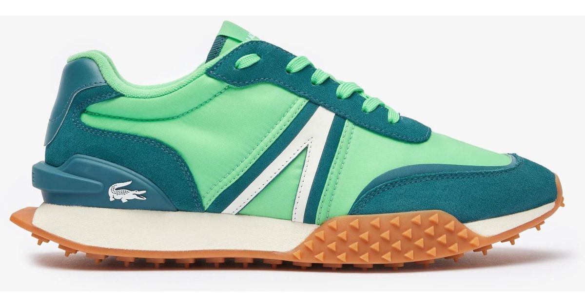 Lacoste L-Spin Deluxe Contrasted Sneakers in Green for Men | Lyst