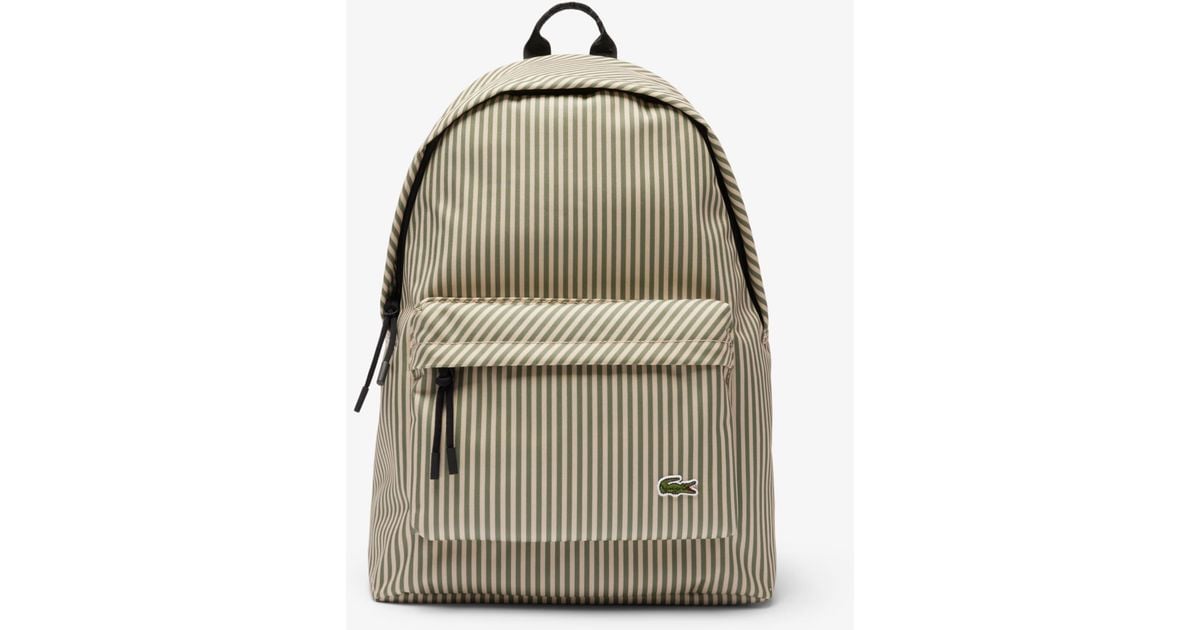 Lacoste Neocroc Striped Backpack in Green | Lyst