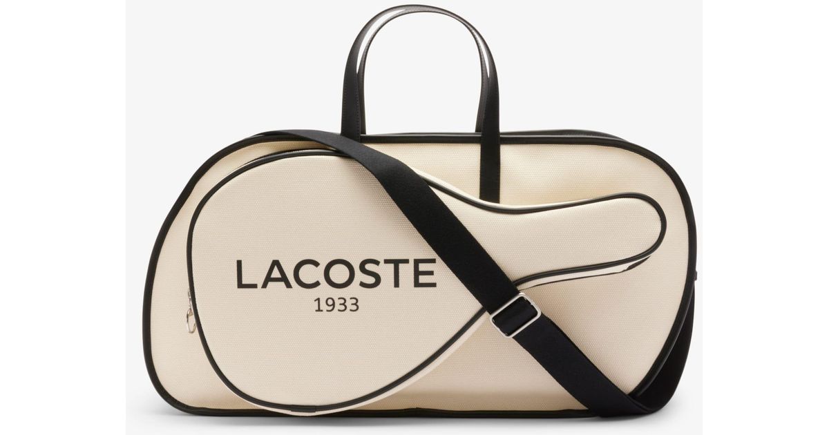 Lacoste Large Heritage Canvas Racket Bag in Metallic | Lyst