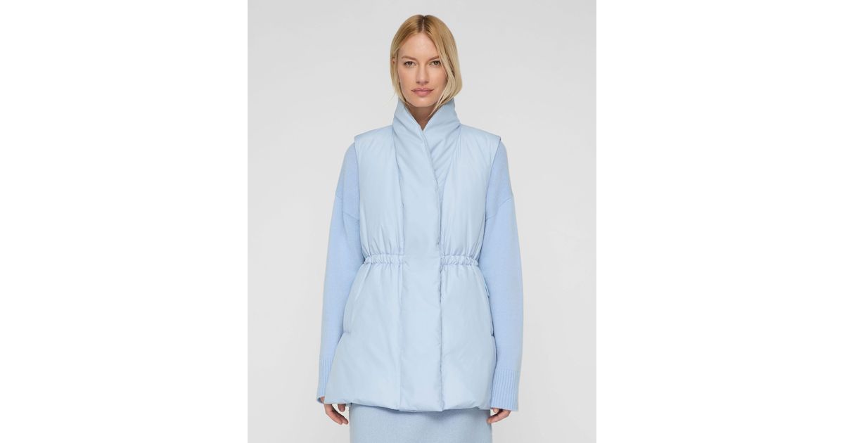 Lafayette 148 New York Tech Down Puffer Vest in Blue | Lyst
