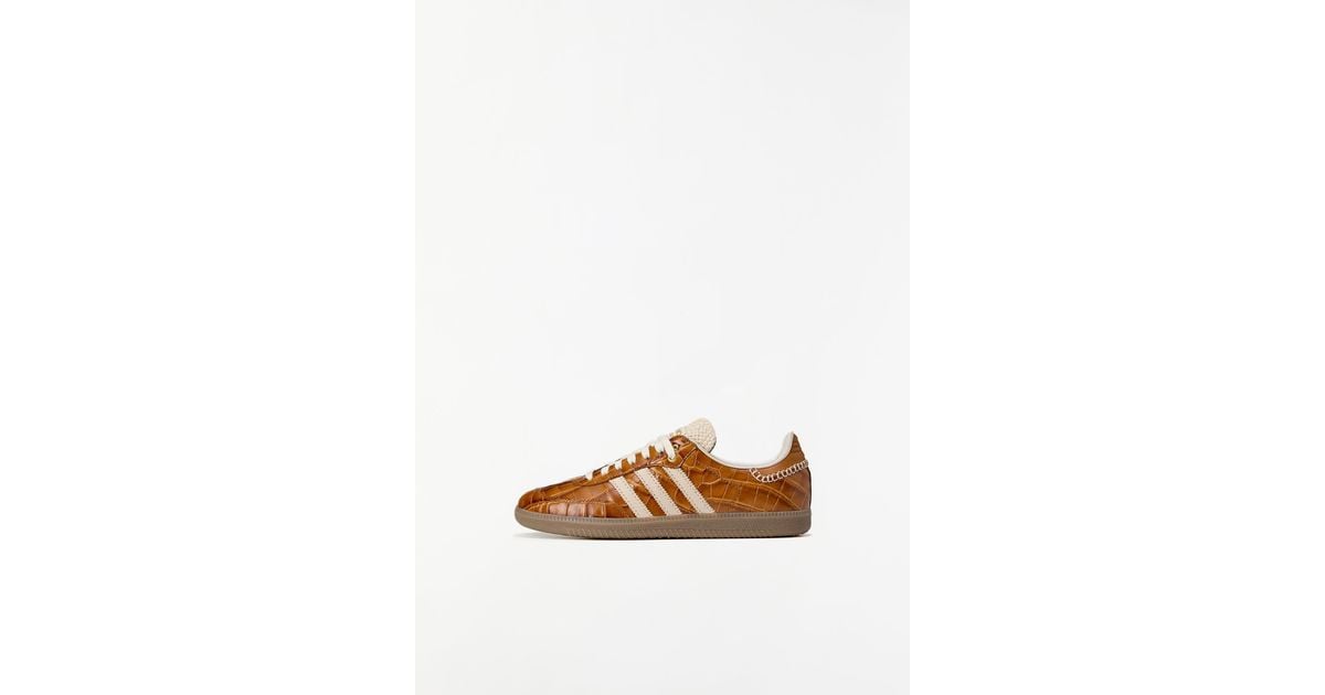 adidas Wb Samba Croc Embossed in White | Lyst