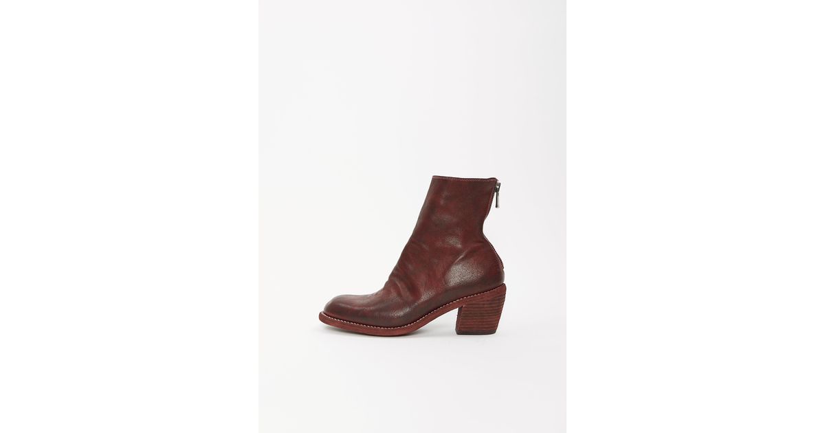 Guidi Cuban Heel Boot in Brown | Lyst