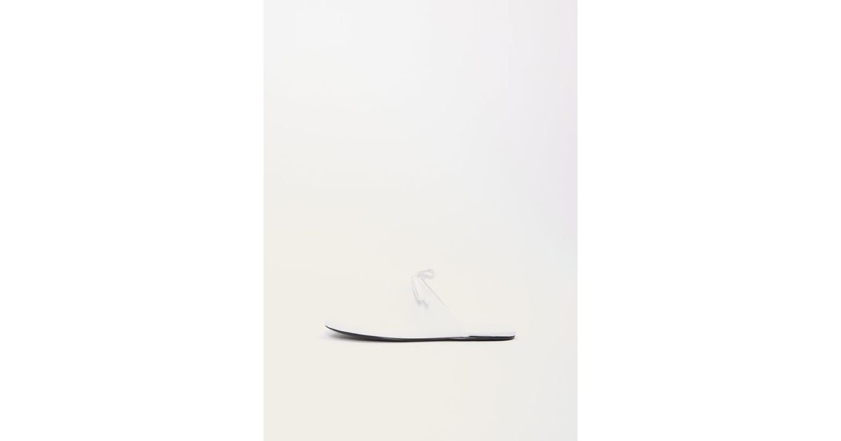 Marie Adam-Leenaerdt Slipper With Bow in Natural | Lyst