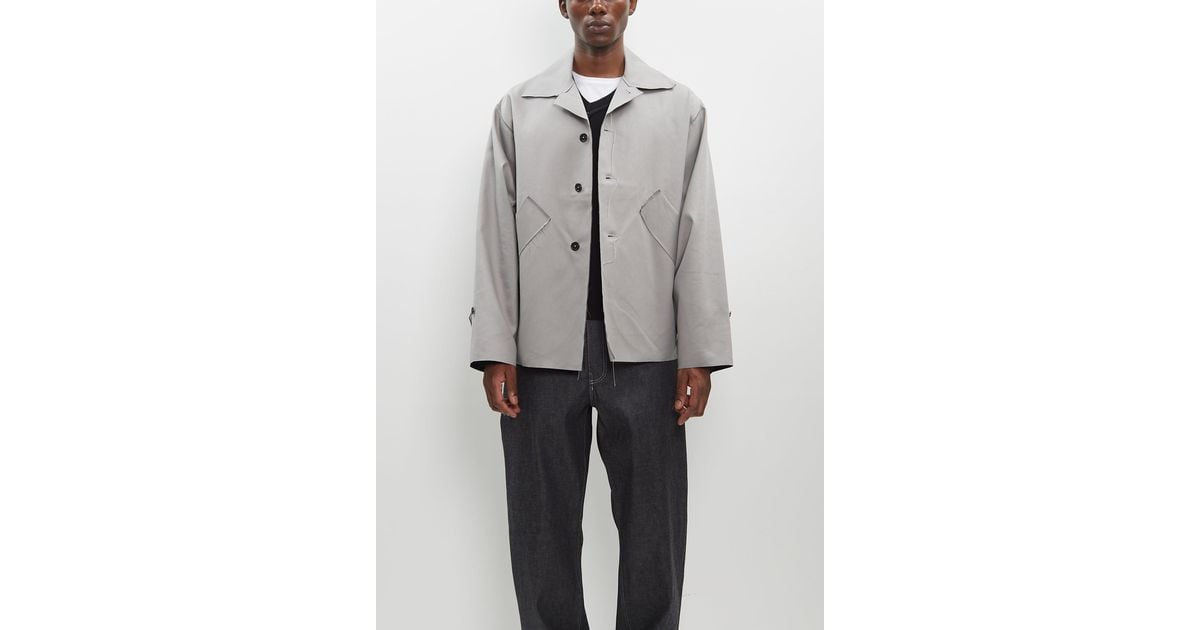 Camiel Fortgens Short Mac Coat in Gray | Lyst