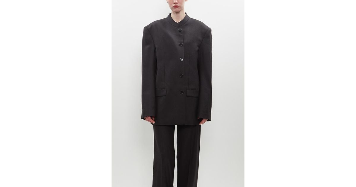 Marie Adam-Leenaerdt Wool Mao Jacket in Black | Lyst UK