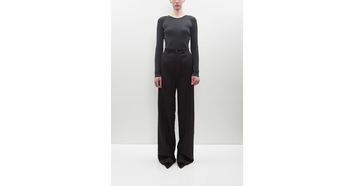 Marie Adam-Leenaerdt Wool Classic Pants in Black | Lyst