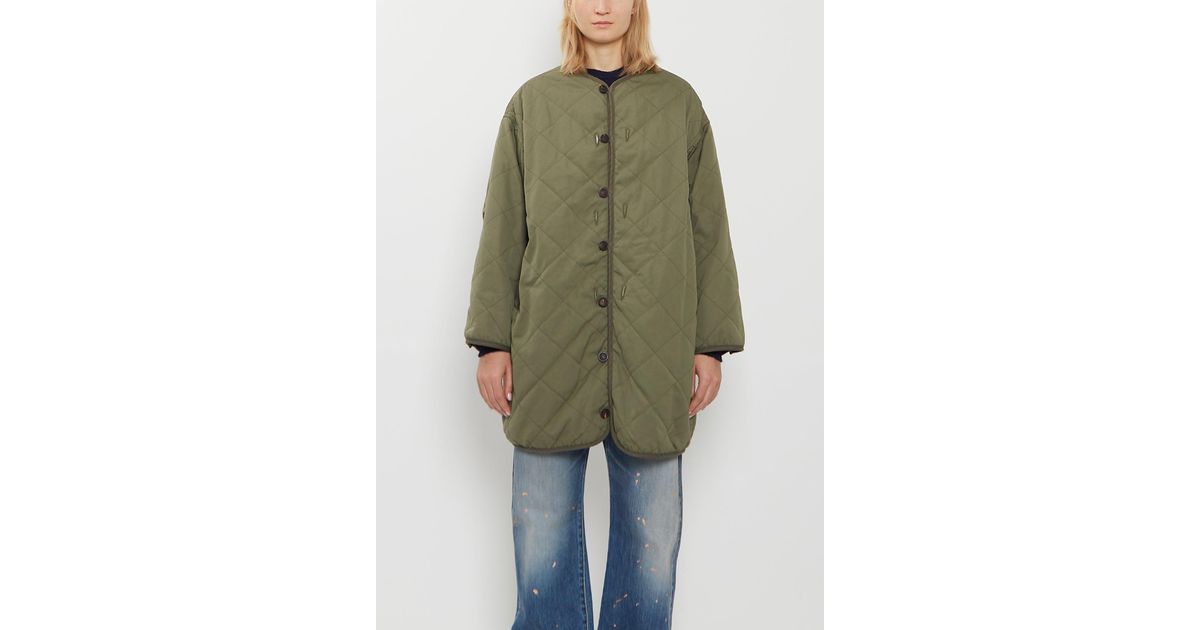 Visvim Liner Mil Cotton Reversible Coat in Green | Lyst