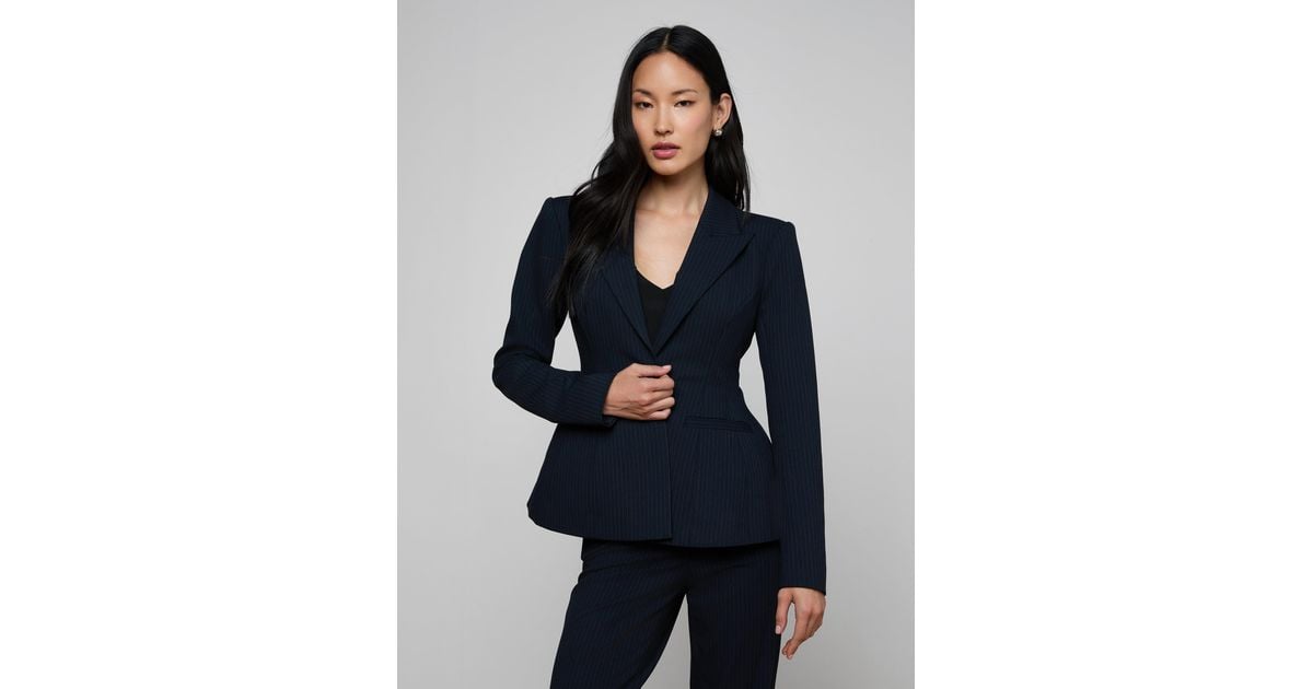 L'Agence Therese Blazer in Blue | Lyst