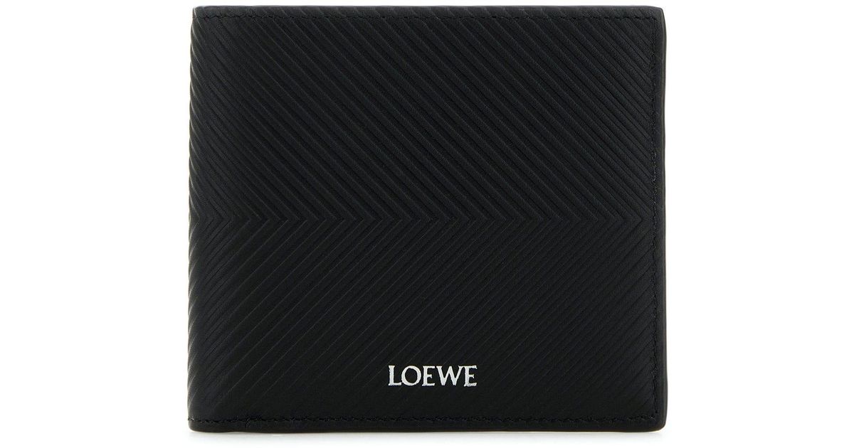 Loewe Bifold Wallet Stamped in Black for Men | Lyst