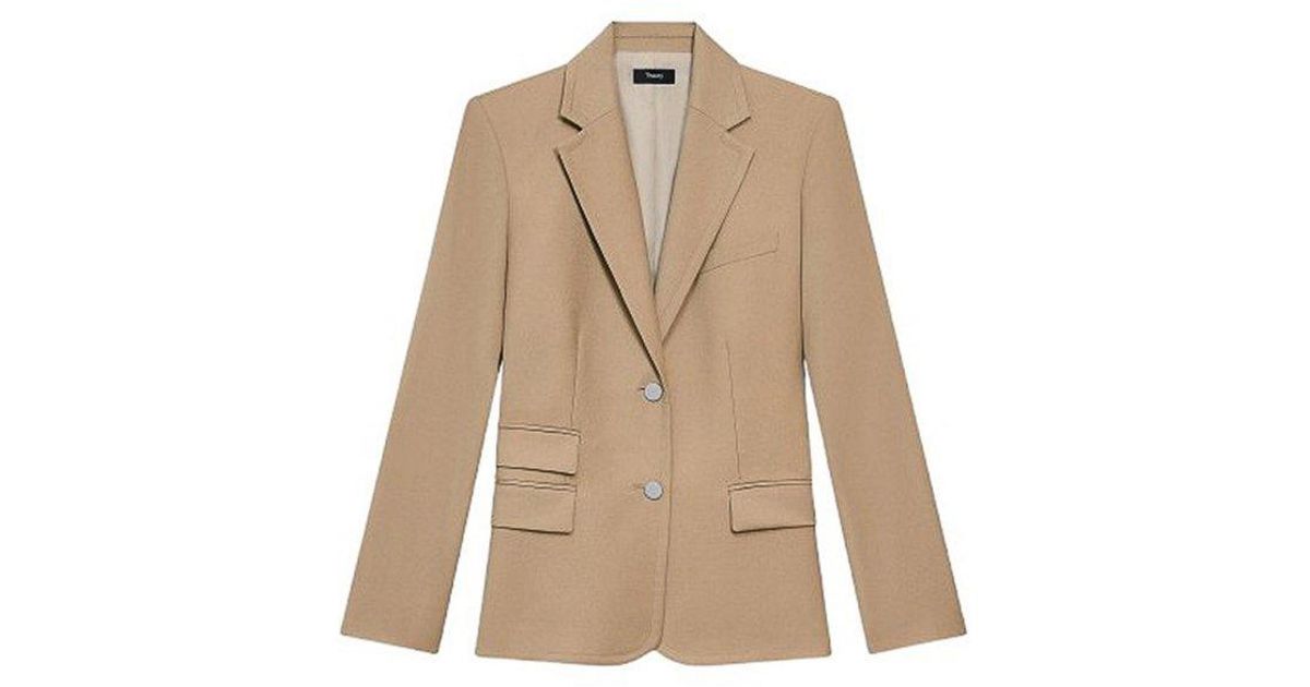 Theory Blazer in Natural | Lyst