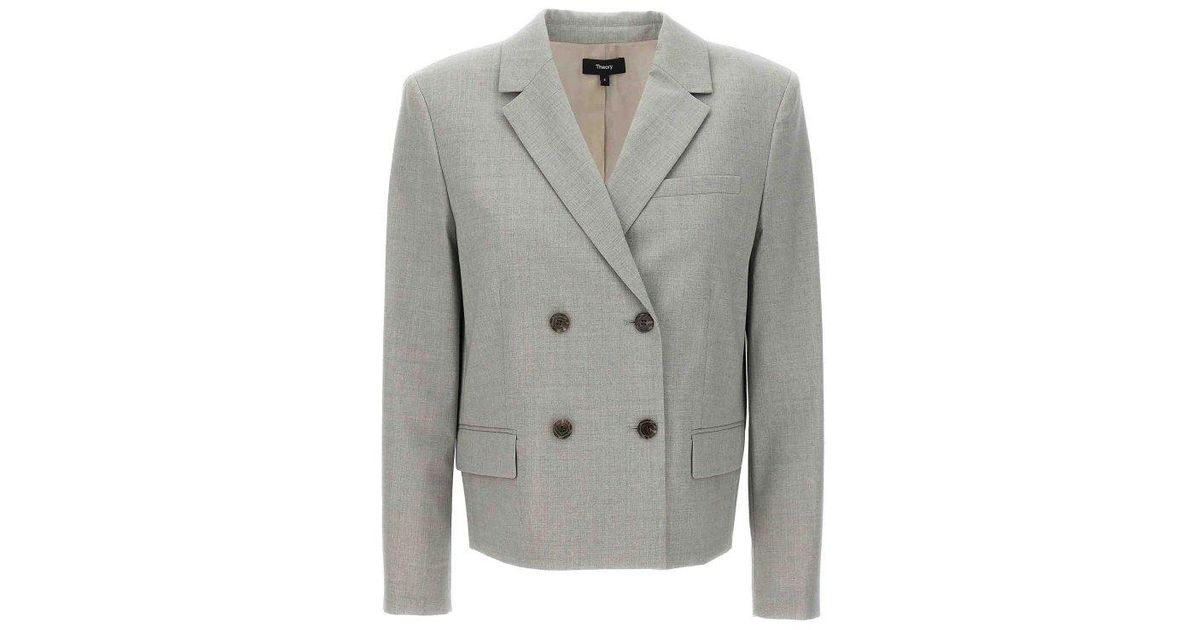Theory Blazer in Gray | Lyst
