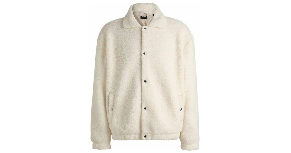 BOSS Round Neck in Natural for Men | Lyst