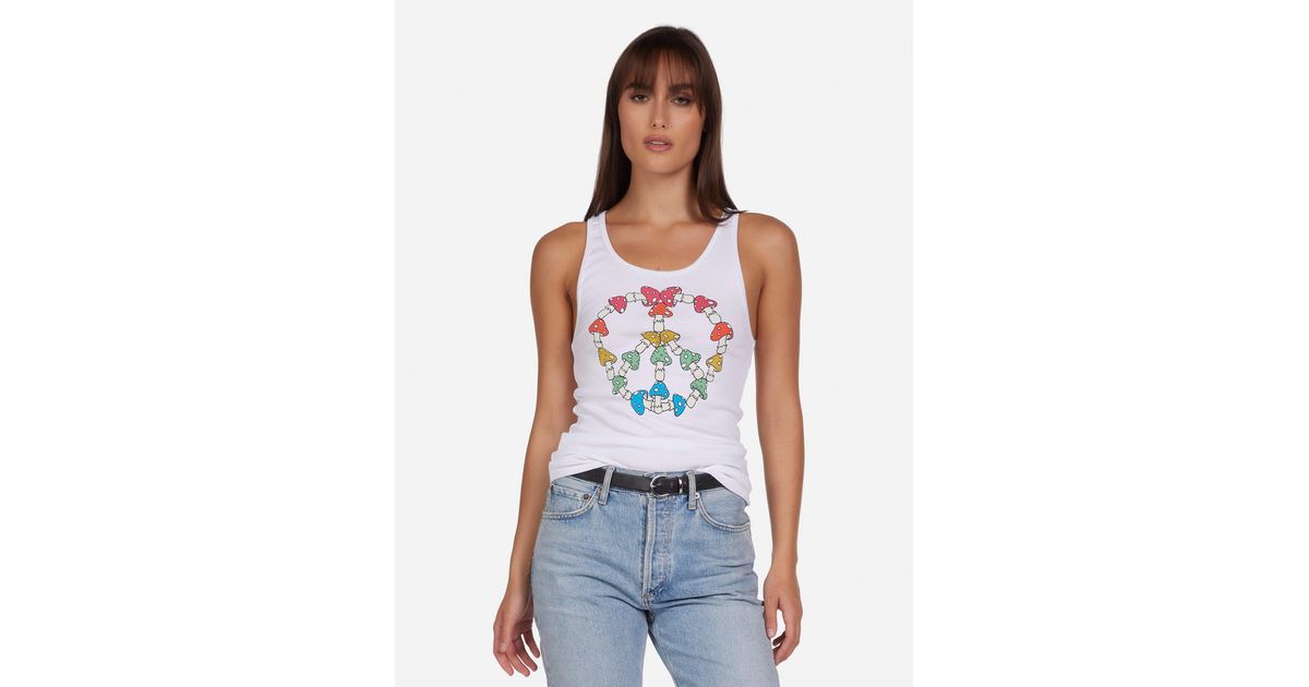 Lauren Moshi Esmerelda Mushroom Peace in White | Lyst