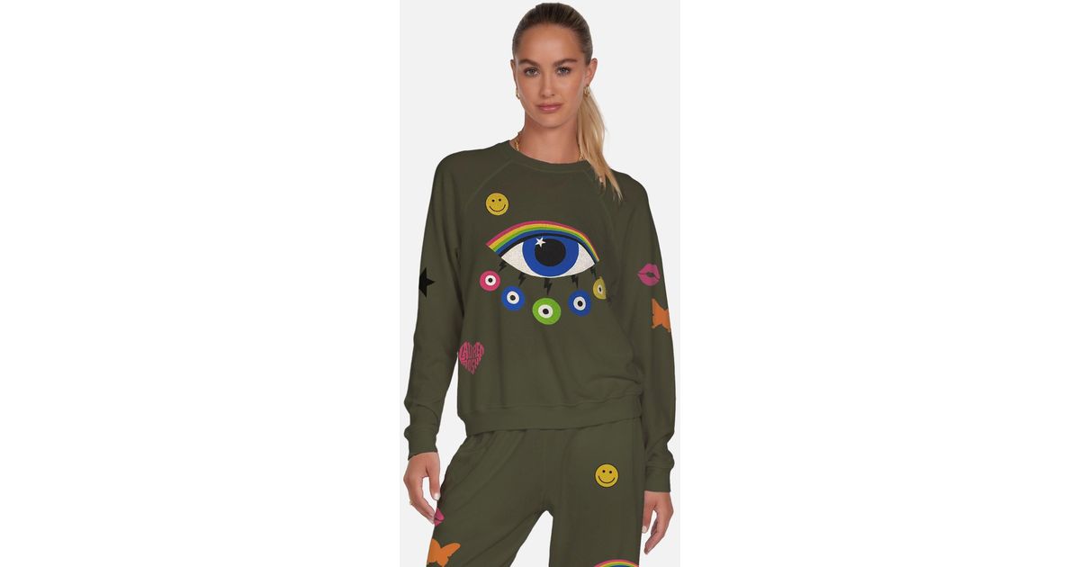 Lauren Moshi Anela Rainbow Evil Eye in Green | Lyst
