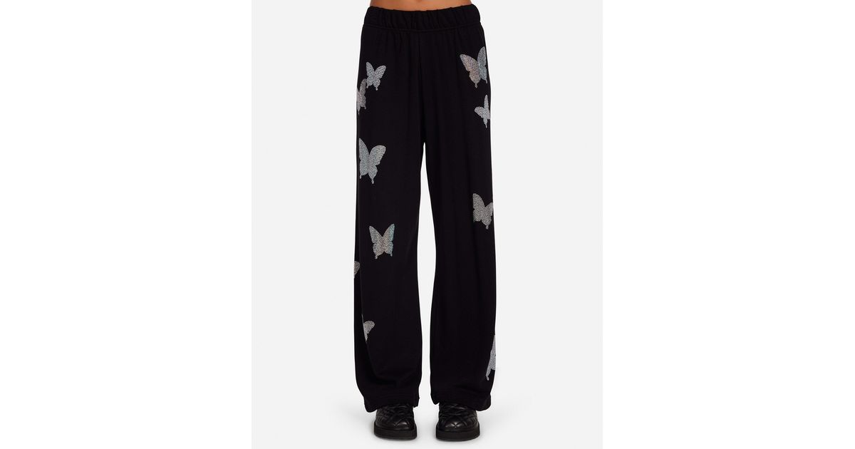 Lauren Moshi Martina Crystal Opal Butterflies in Black | Lyst