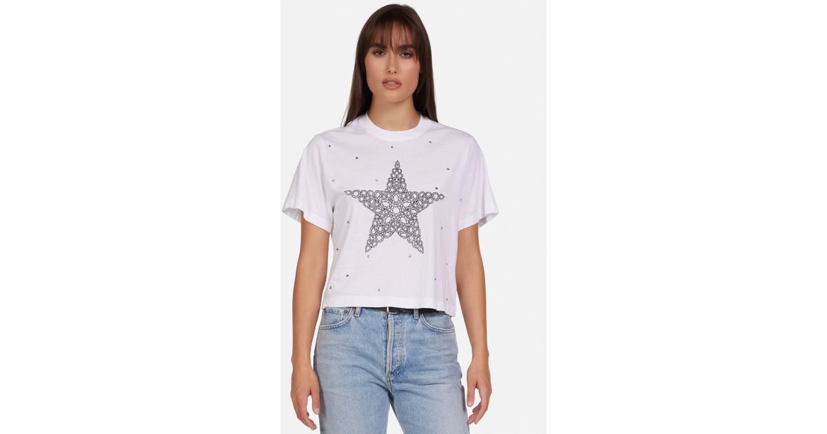Lauren Moshi Rue Diamond Star in White | Lyst