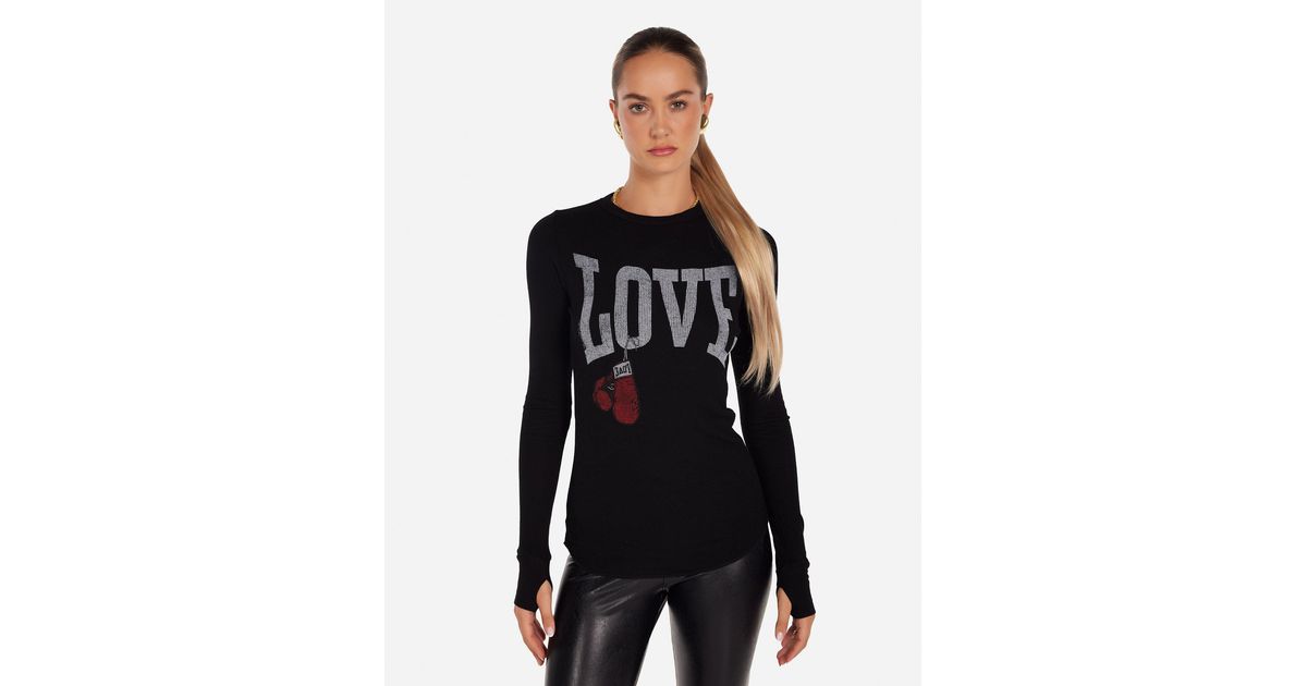 Lauren Moshi Mckinley Vintage Boxing Love in Black | Lyst