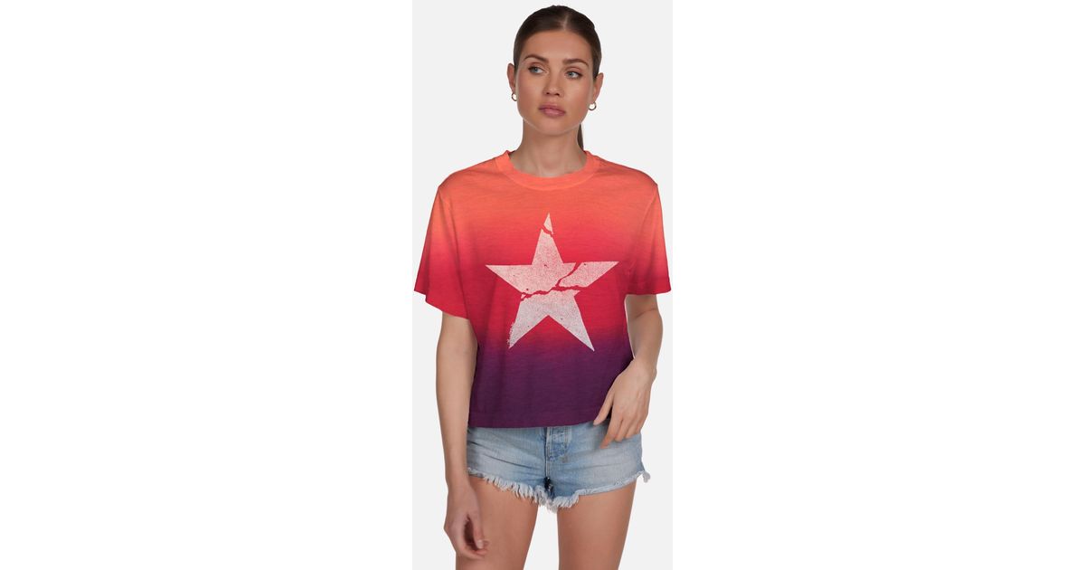 Lauren Moshi Rue Cracked Star in Red | Lyst