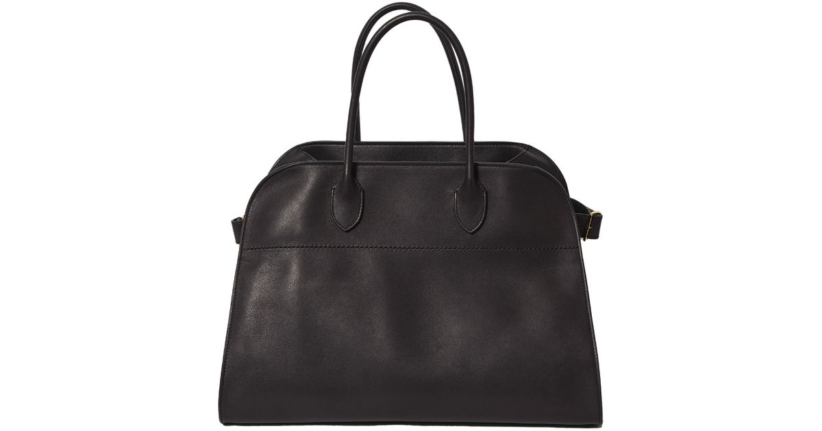 The Row Soft Margaux 15 Bag in Black | Lyst