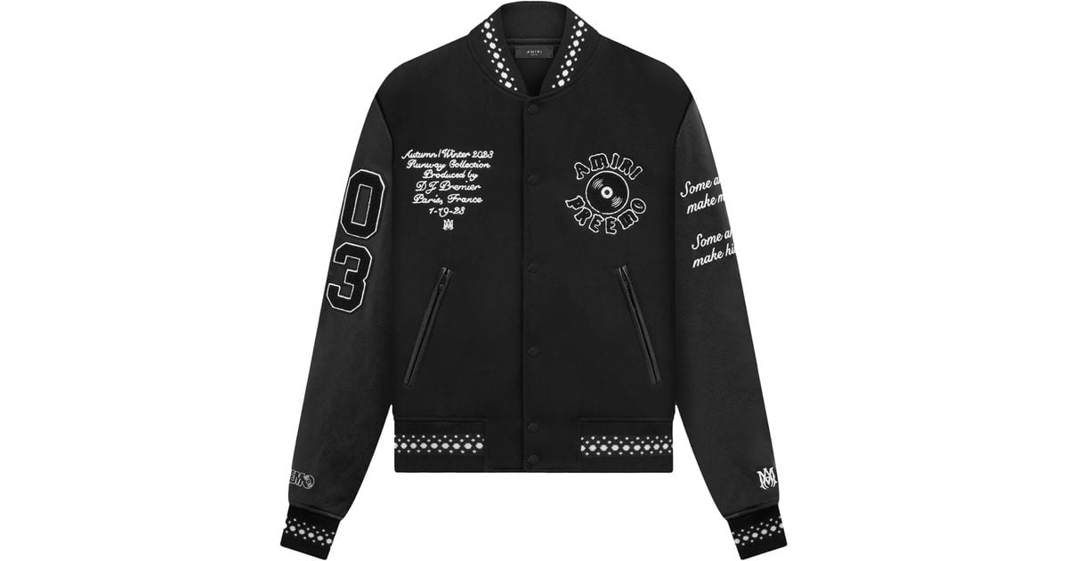 Amiri Preemo Record Jacket in Black for Men | Lyst