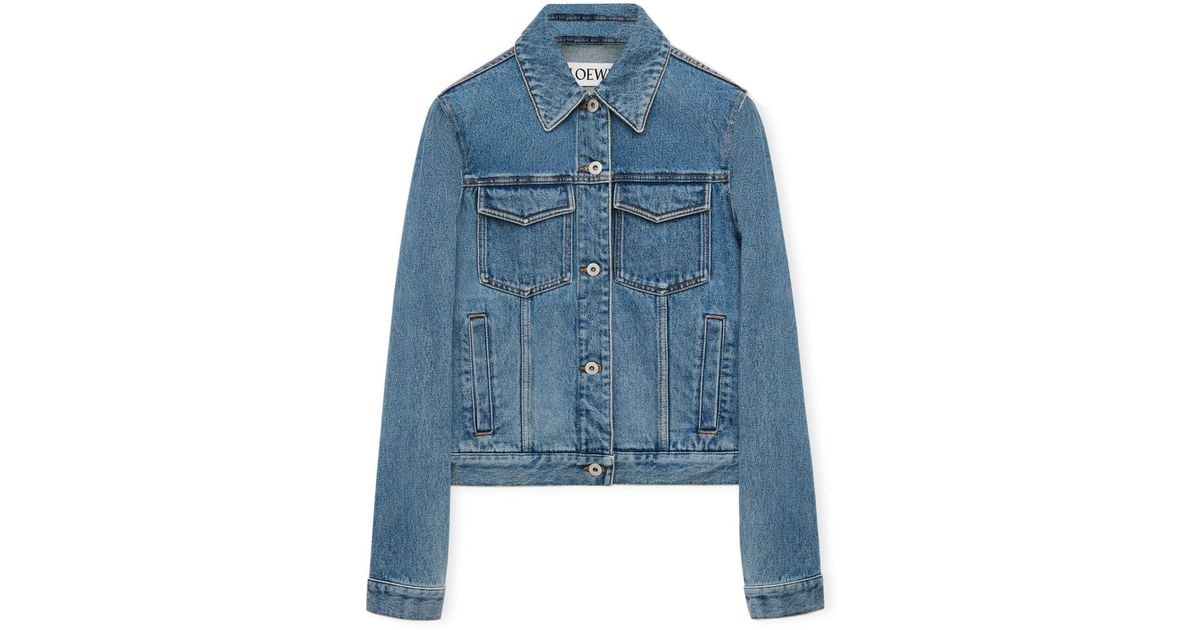 Loewe Anagram Denim Jacket in Blue | Lyst