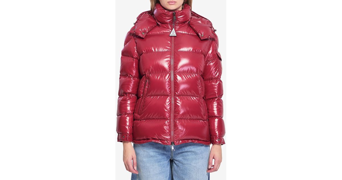 Moncler Maire Puffer Jacket With Hood in Red | Lyst UK