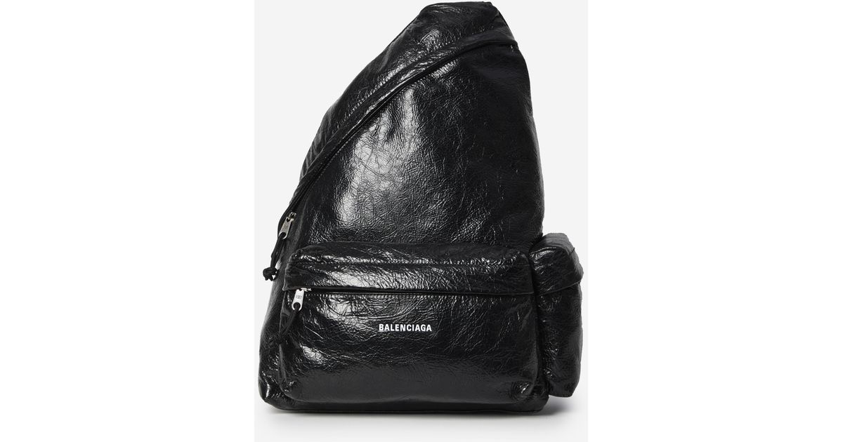 Balenciaga Asymmetric Explorer Backpack in Black for Men | Lyst