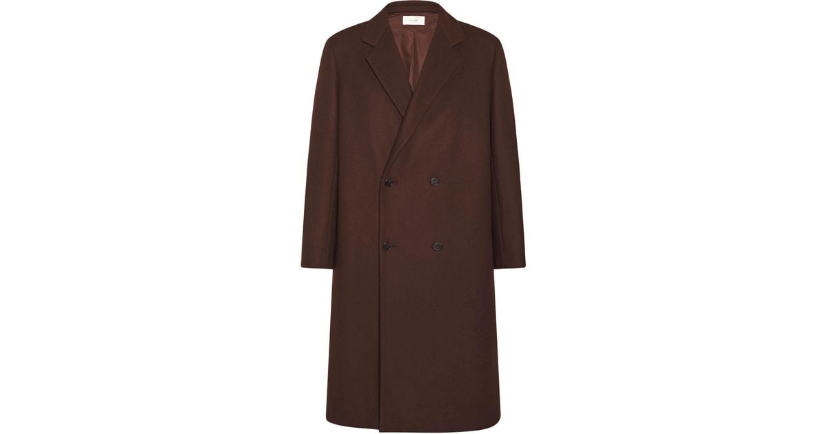 The Row Wool Coat in Brown | Lyst