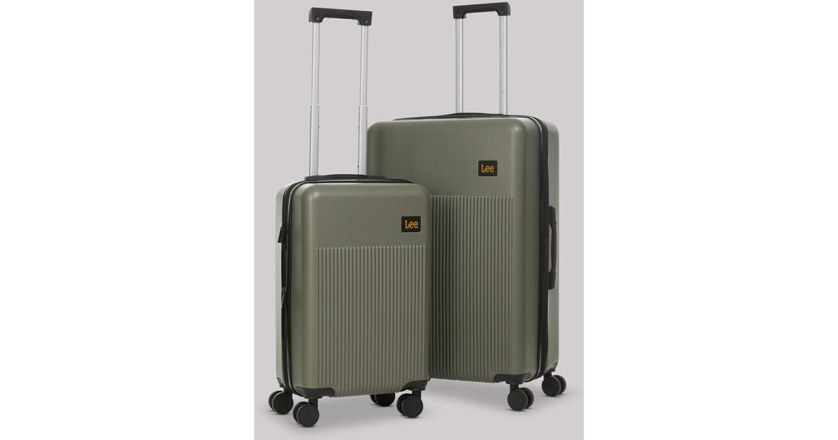 Lee Jeans Hard Side Nested Luggage Set in Green | Lyst