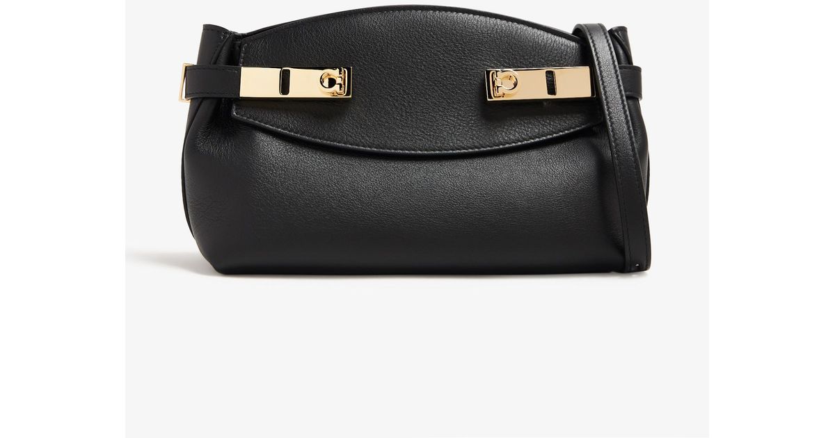 Ferragamo Hug Small Pouch in Black | Lyst