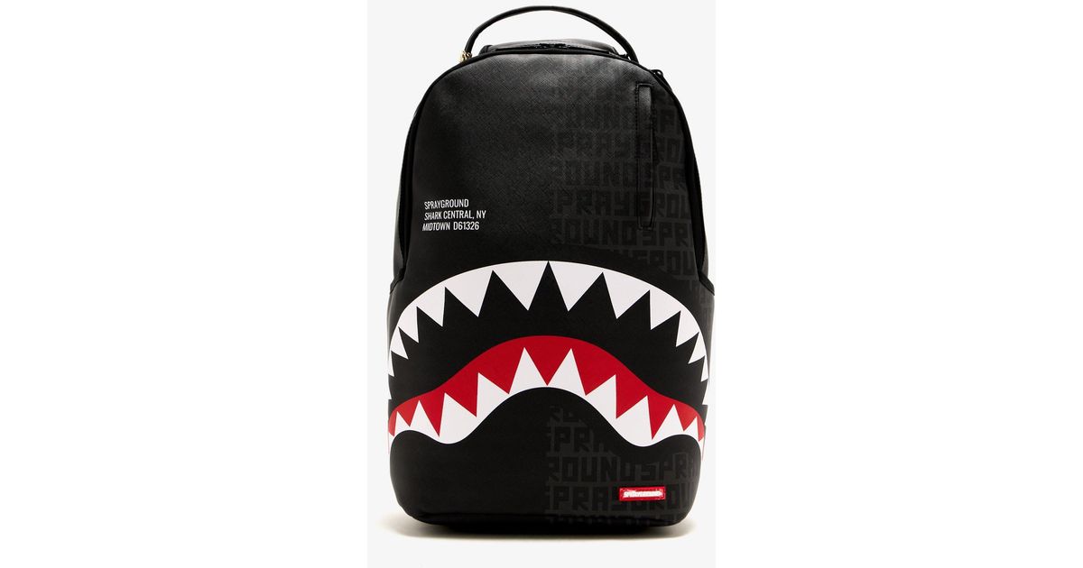 Sprayground Shark Central Shoe Palace 1 Dlxsv Backpack in Black for Men ...
