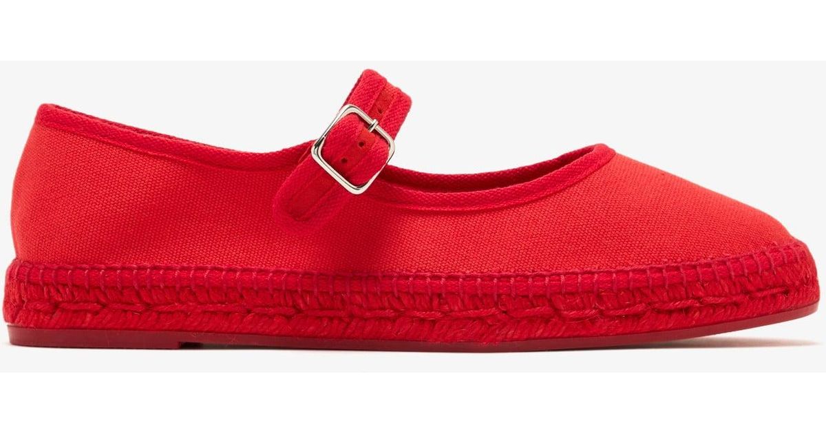 Luna Athena Mary Jane Espadrilles in Red | Lyst