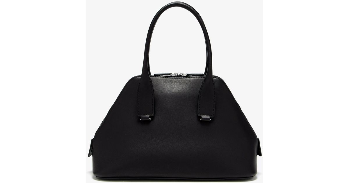 The Row Medium Devon Bag in Black | Lyst