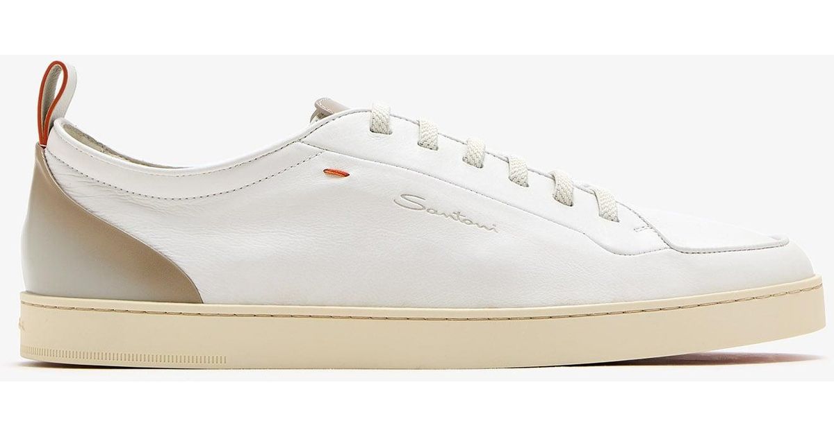 Santoni Monte Carlo Sneakers in White for Men | Lyst