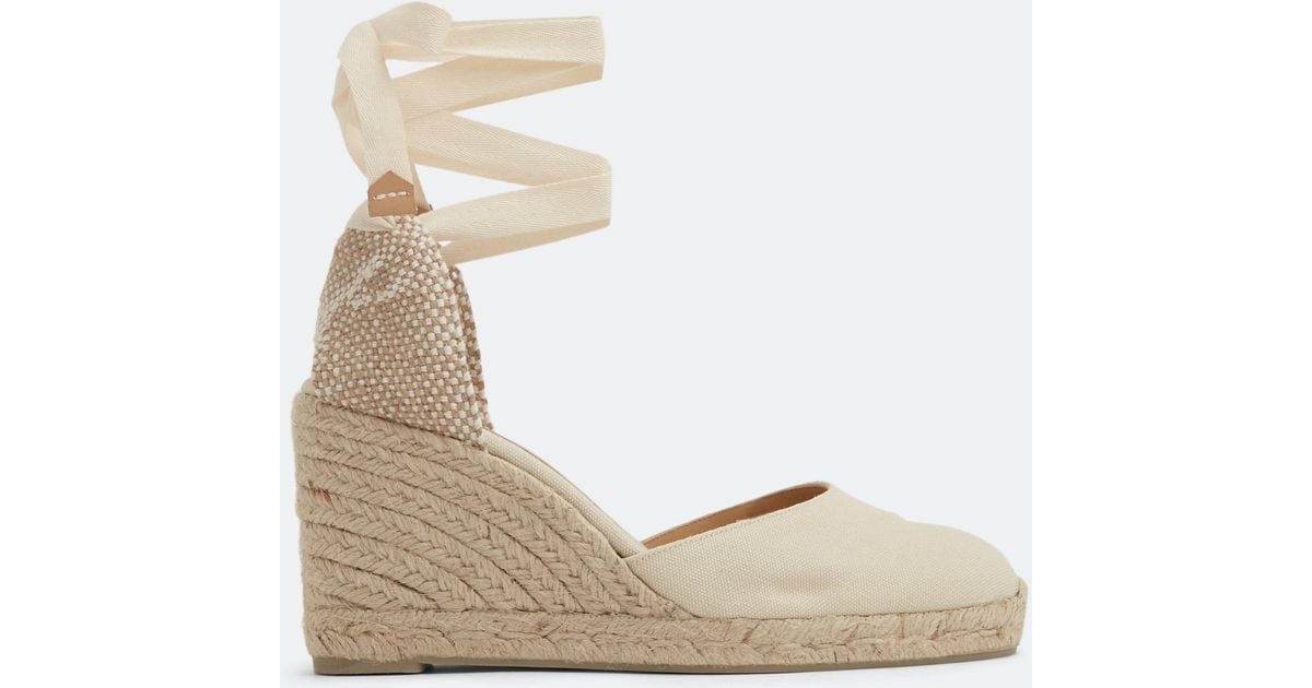 Castañer Carina Wedge Espadrilles in Natural | Lyst