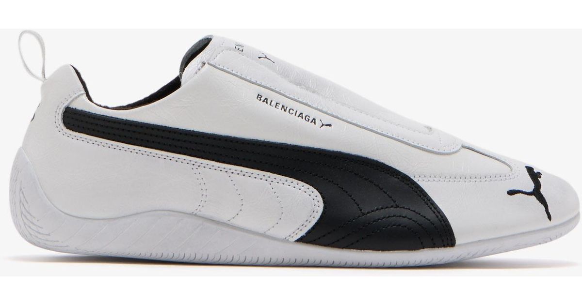 Balenciaga X Puma Speedcat Leather Sneakers in White for Men | Lyst
