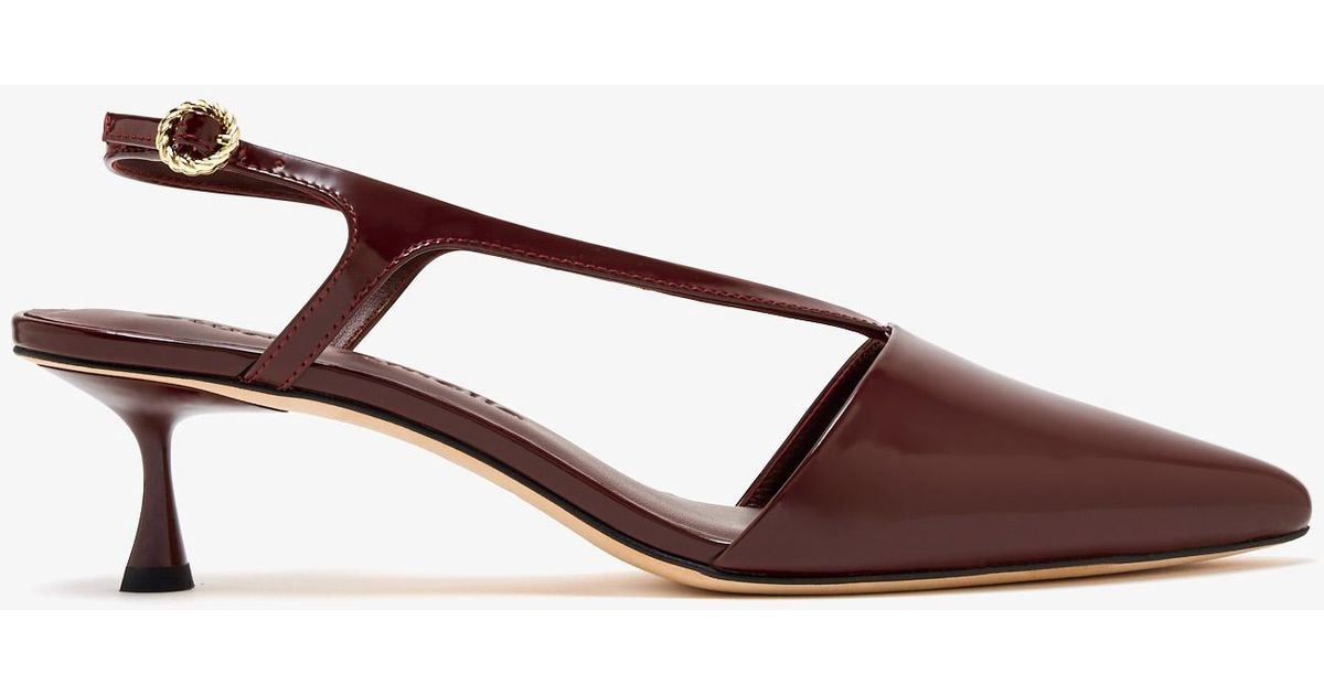 STUDIO AMELIA Halo 50 Slingback Pumps in Red | Lyst