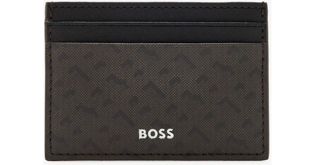 BOSS Monogram Cardholder in Black for Men | Lyst