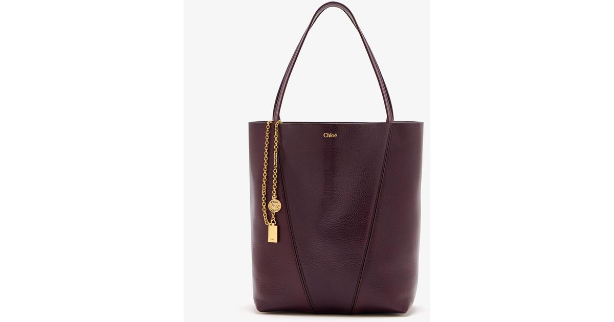 Chloé Spin Tote Bag in Purple | Lyst