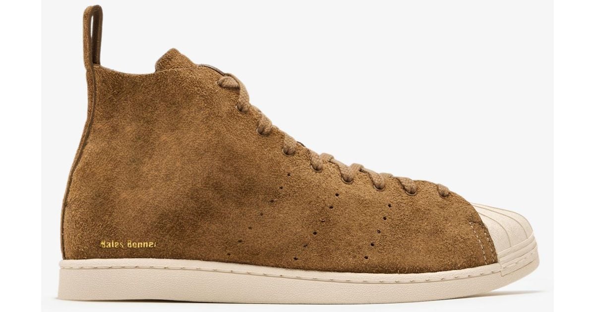 adidas X Wales Bonner Superstar Hi Sneakers in Brown | Lyst