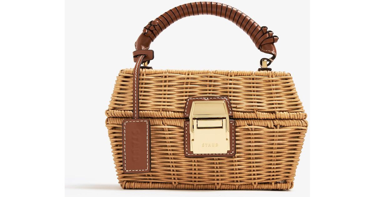 STAUD Wicker Tackle Box Bag in Metallic | Lyst