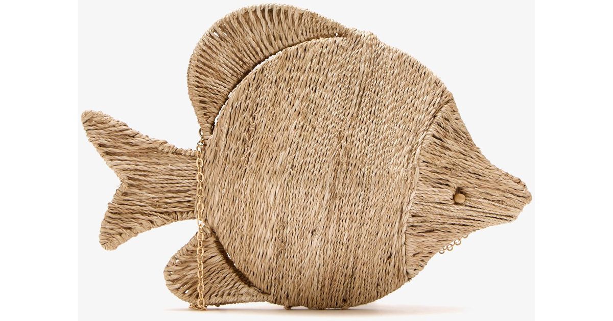 Poolside The Rhodes Rope Fish Clutch in Natural | Lyst