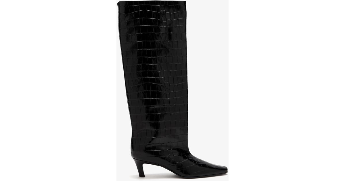 TOTEME The Wide Shaft Boots in Black | Lyst