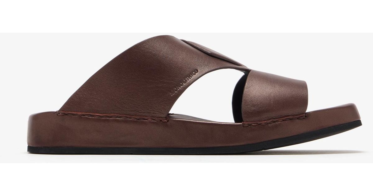 MONOLITHICO Squalo Sandals in Brown for Men | Lyst