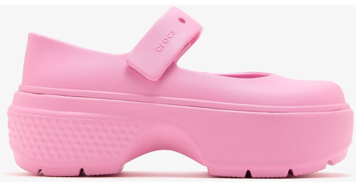 Crocs™ Stomp Mary Jane Shoes in Pink | Lyst