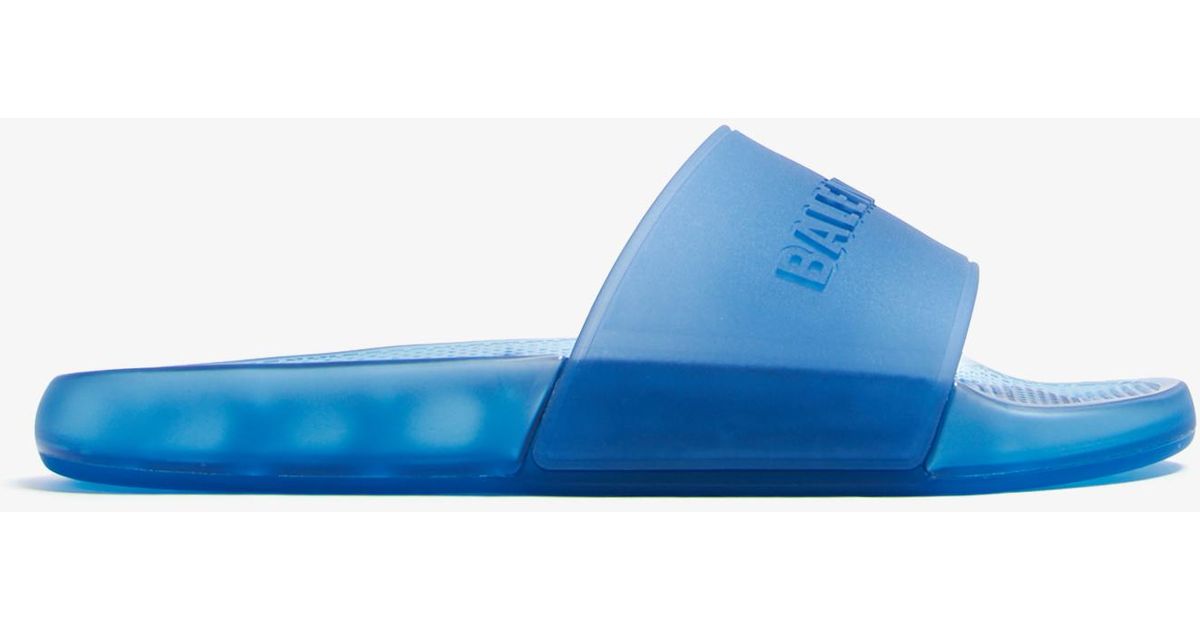 Balenciaga Pool Transparent Slides in Blue for Men | Lyst