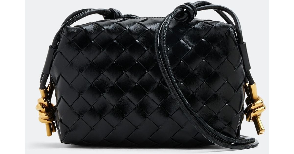 Bottega Veneta Mini Loop Metal Knots Bag in Black | Lyst